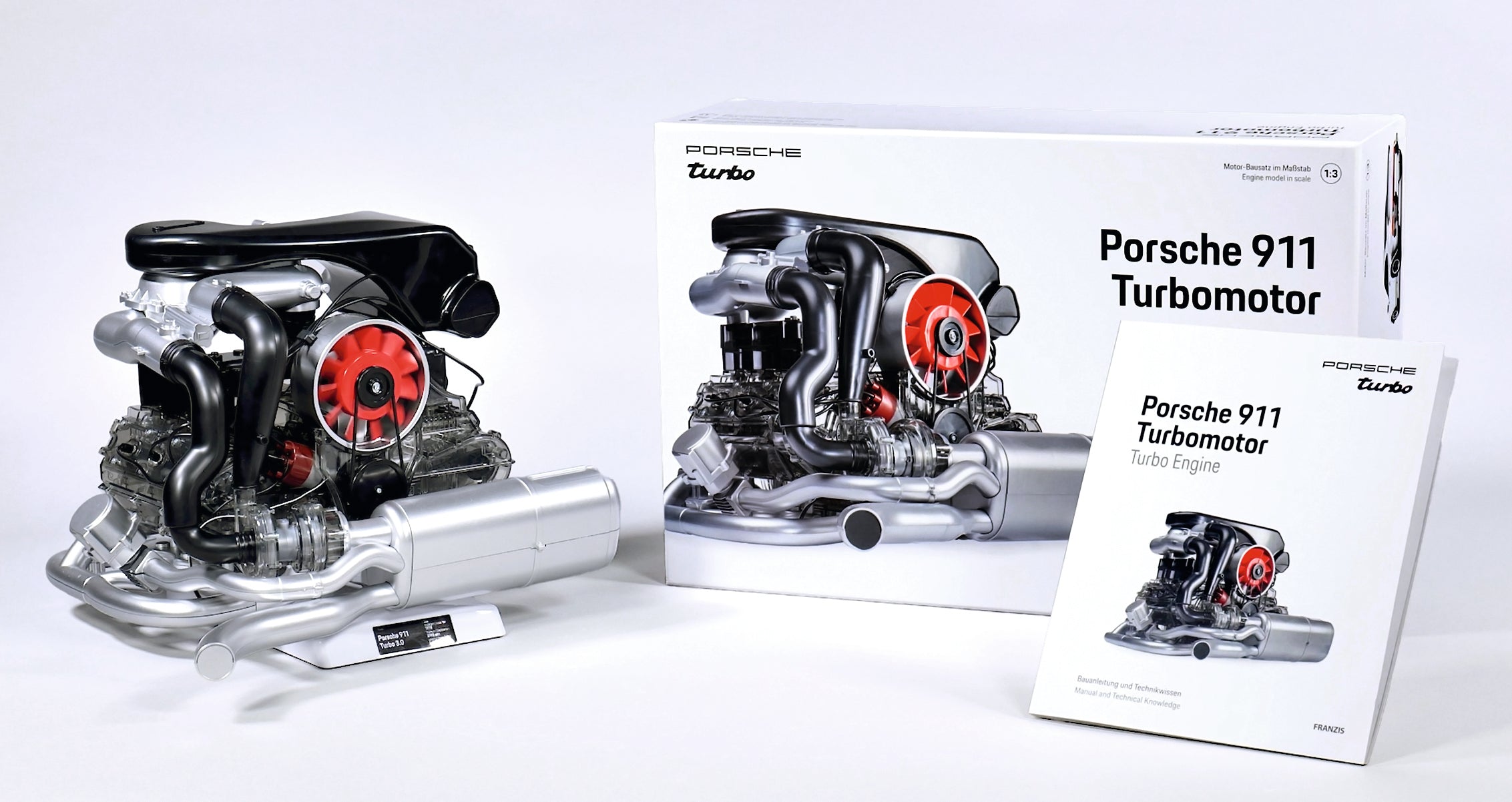Franzis Porsche 911 Turbo Model Engine Kit with Collector's Book ...